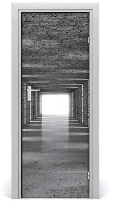 Samolepící fototapeta na dveře Tunel z cihel 75x205 cm