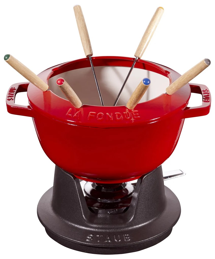 Staub Set na fondue višňový Ø 18 cm