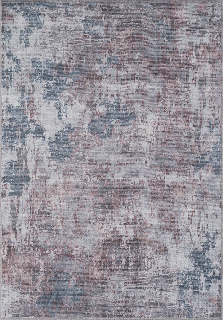 My Flair, Kusový koberec Avery grau/blau/braun – na ven i na doma, 120x180, šedá, chodba / předsíň