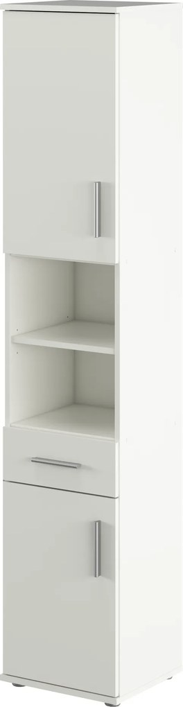 Vysoká skříňka, matná bílá, LESSY NEW 05