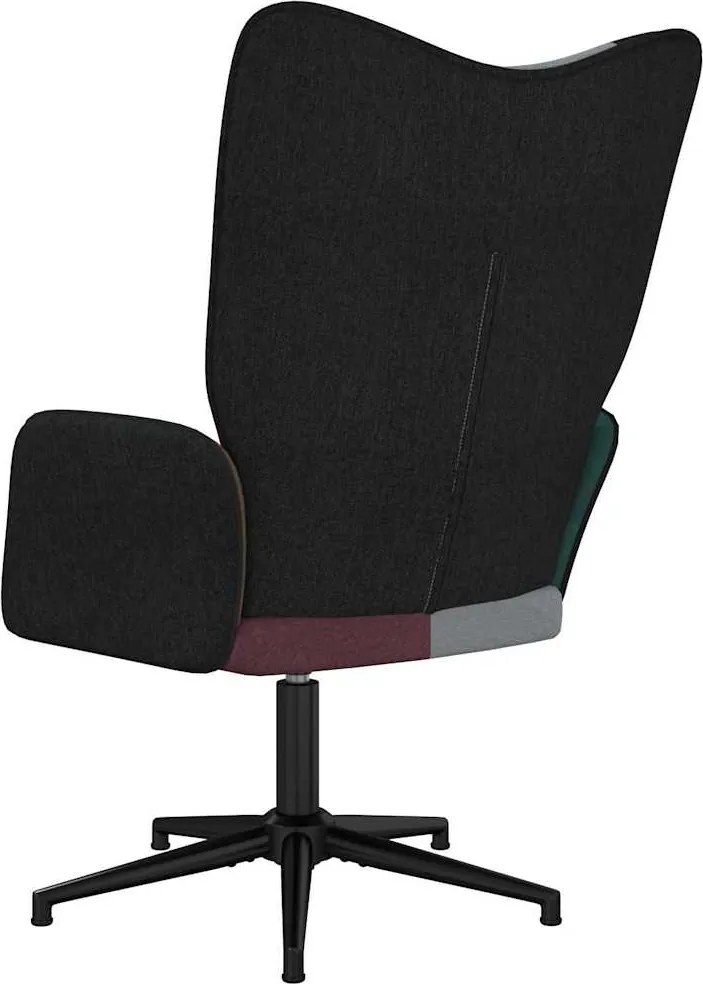 Relaxační křeslo patchwork textil 328199
