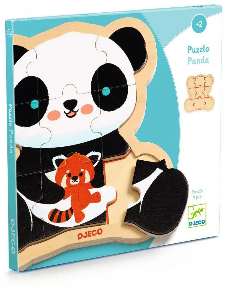 Djeco Dřevěné puzzle Puzzlo Panda
