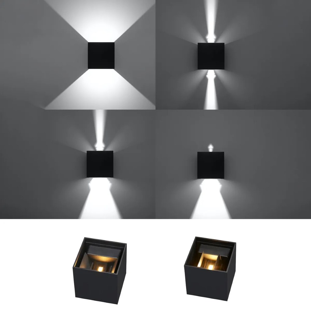 Nástěnné LED svítidlo Luca, 1x LED 6w, 3000k, b