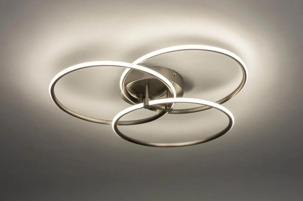 Stropní designové LED svítidlo do obýváku Omega Venta Silver