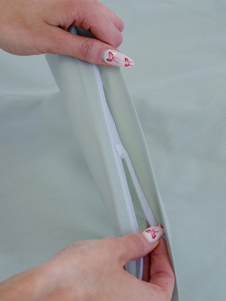 MK Lůžkoviny Bavlněný povlak na polštář Renforcé 50 x 70 cm - Jasmine šedozelená