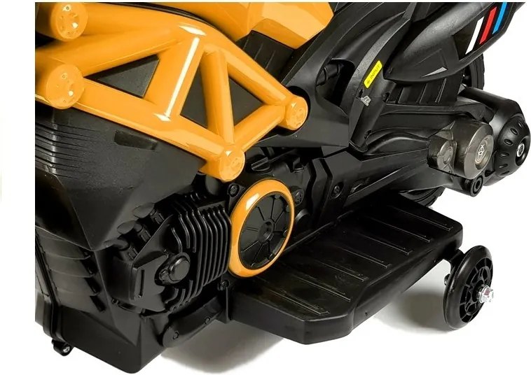 LEAN CARS Elektrická motorka pro děti GTM1188 s LED světlem, žlutá
