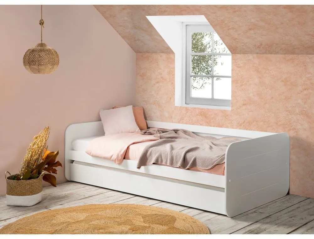 Bílá dětská postel s výsuvným lůžkem 90x190 cm Redona – Marckeric