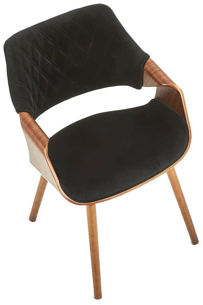 Židle K396 ořech / černý Halmar