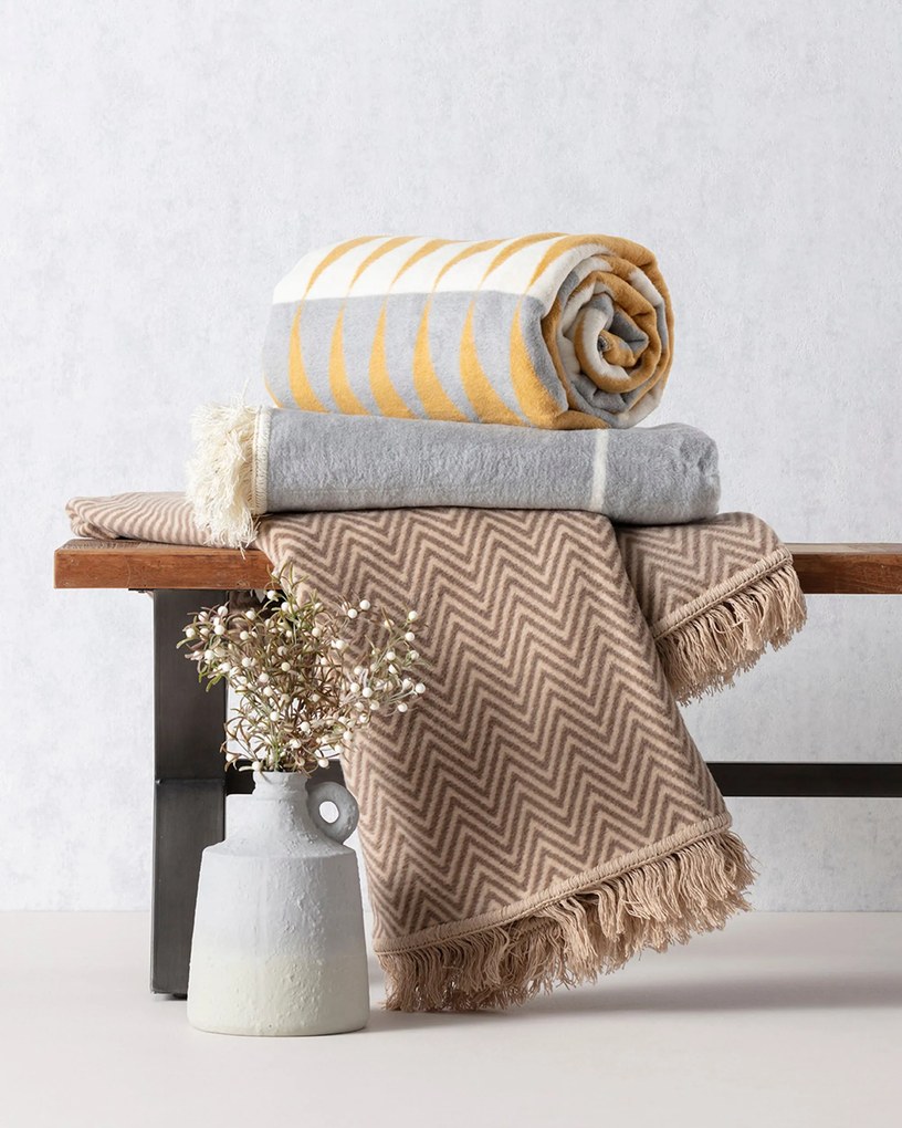 Deka Cotton Cloud 150x200 Grey&Ecru Check