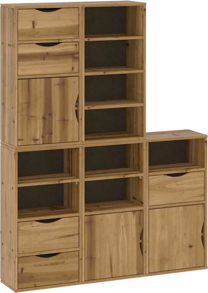 Boční skříňky 5 ks "ODDA" 40x24x79 cm Borovicový masiv 3365366