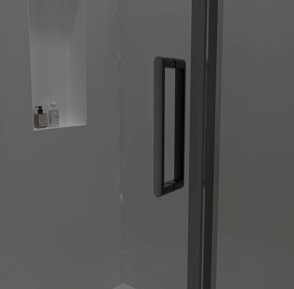 CERANO - Sprchové křídlové dveře Porte L/P - 8 mm - černá matná, grafitové sklo - 80x195 cm, CER-CER-8050BD7248