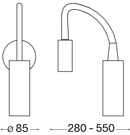 Ideal Lux - LED Flexibilní lampička FOCUS LED/3,5W/230V černá