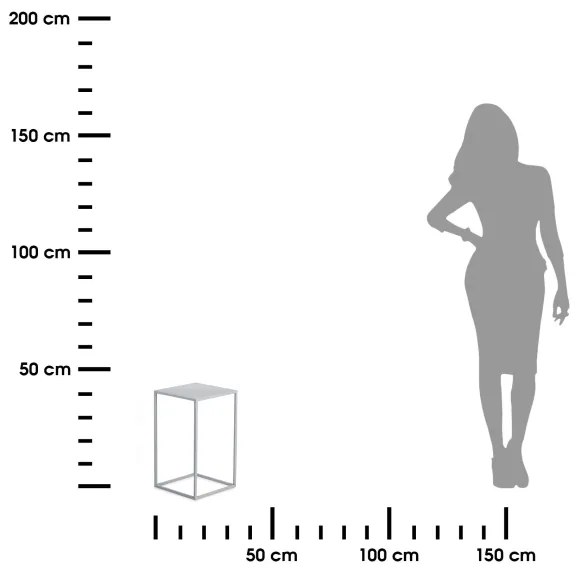 Stojan na květiny 40x24 cm šedá
