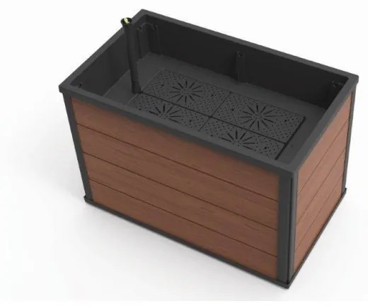 Květináč Keter Maple Mobile Urban Garden Bed 88L hnědý