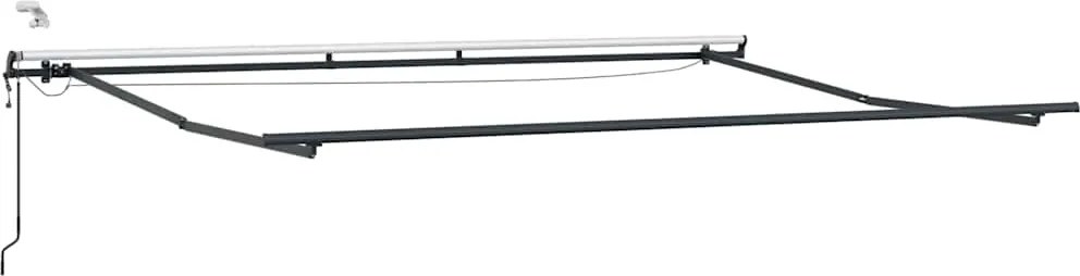 Automatická zatahovací markýza s LED burgundská 450 x 300 cm 3310192