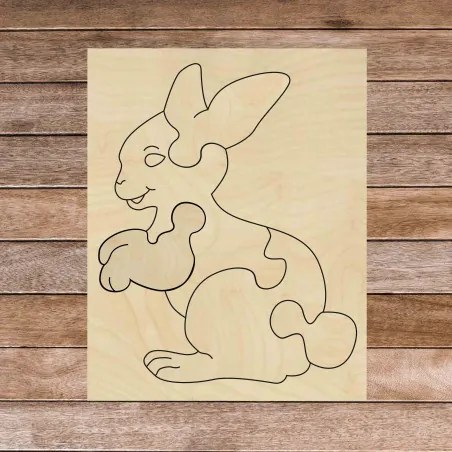Dřevěné montessori edukační puzzle - Zajíček | SENTOP H020 Topol H020