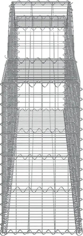 vidaXL Klenuté gabionové koše 20 ks 300x30x60/80 cm pozinkované železo [3146499]