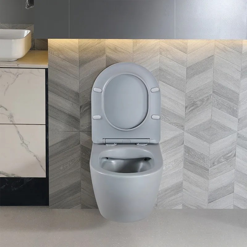 BPS-koupelny Závěsná WC mísa se SoftClose sedátkem HYD-7602, šedá mat