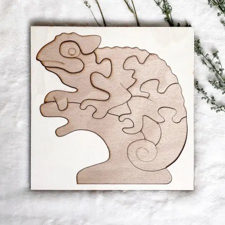 copy of Dvoubarevná dřevěná montessori vkládačka pro děti - Chameleon BUK | SENTOP H014-B