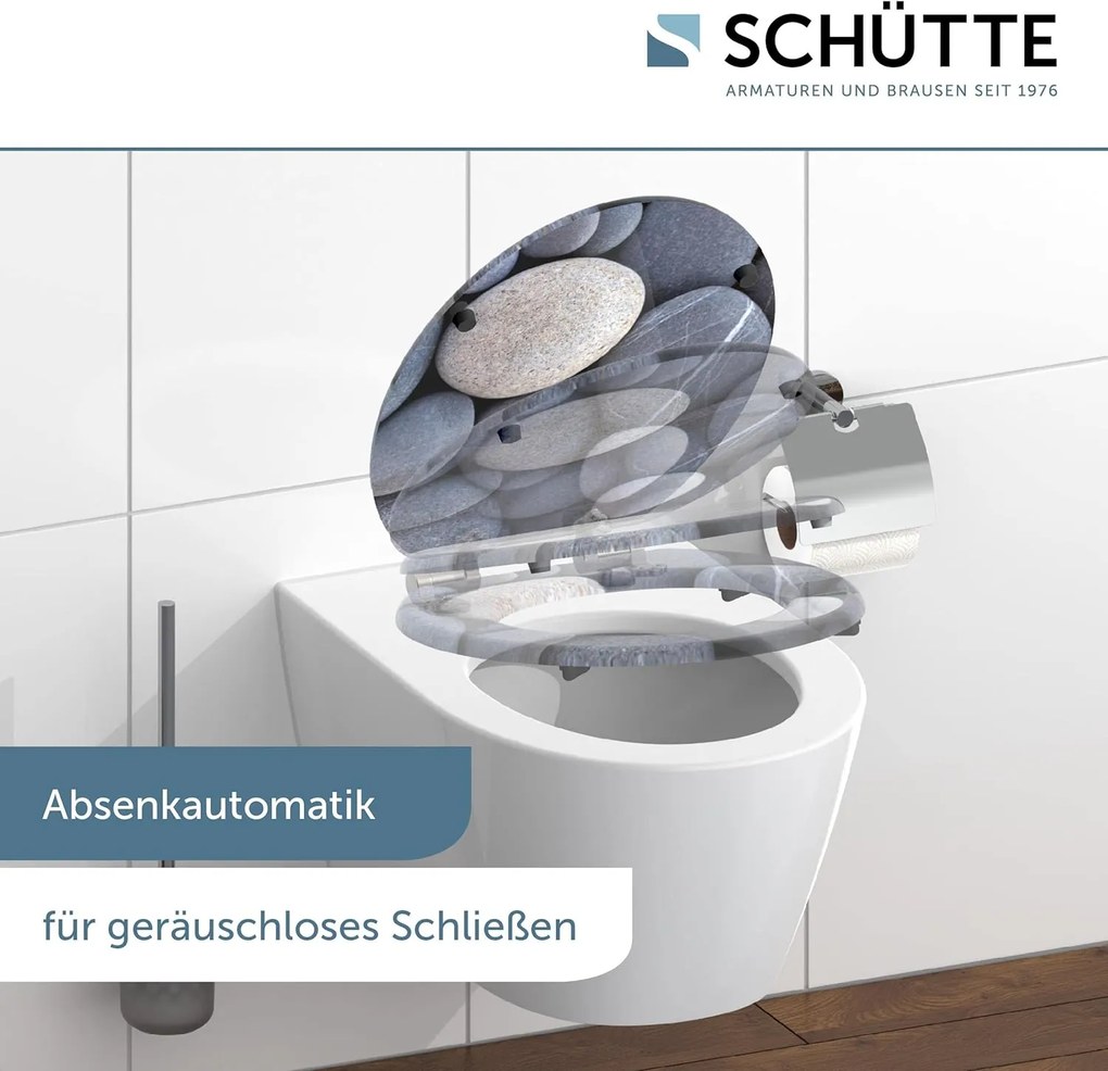 Eisl Sanitär WC prkénko MDF Soft Close Grey Stones 80130