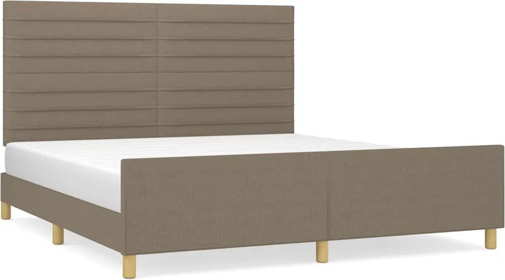 Rám postele bez matrace taupe 160 x 200 cm textil 3125150