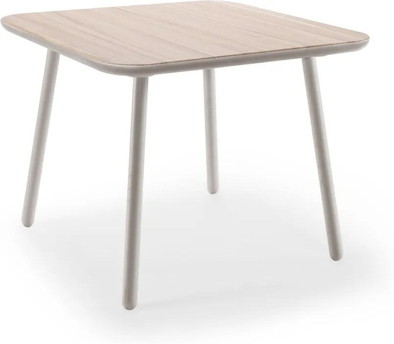 Jídelní stůl z jasanového dřeva s šedými nohami EMKO Naïve