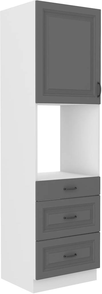 STL 60 cm skříňka vysoká 1D3SZ na vestavnou troubu STILO II Barevné provedení STILO: Bílá / Prachově šedá