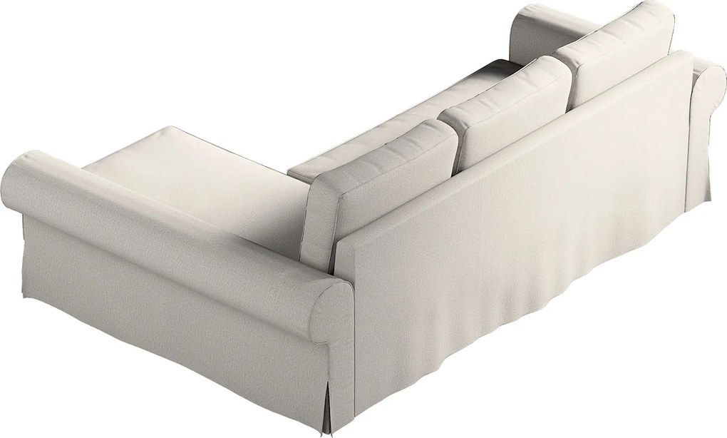 Potah na pohovku IKEA Backabro rozkládací se šezlongem barva šedá látka pletený vzor