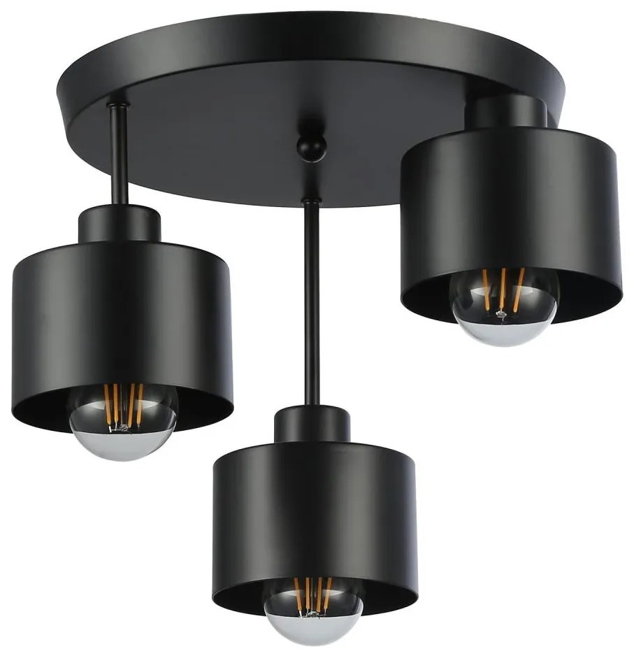 MAXLED Lustr na tyči 3xE27/35W/230V pr. 30 cm černá 5903271845101