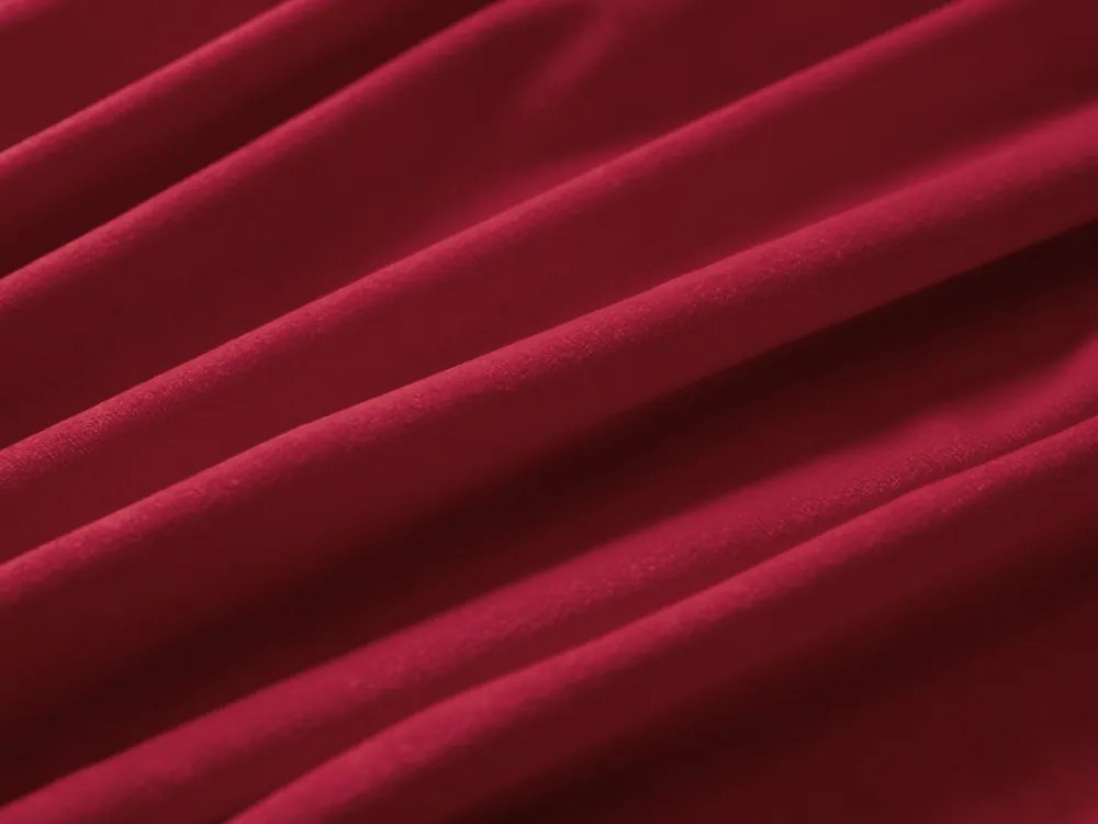 Biante Sametový oválný ubrus Velvet Premium SVP-007 Malinově červený 140x200 cm