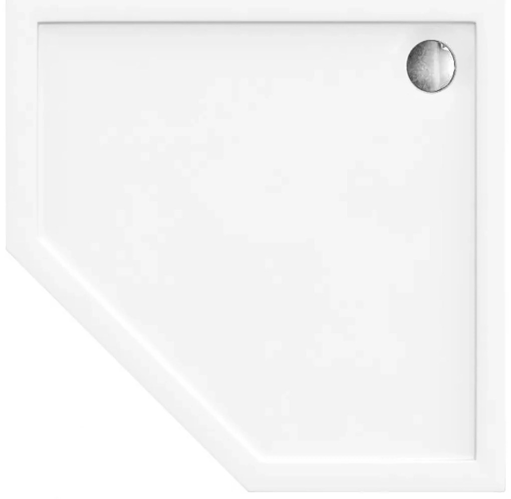 Rea Diamond - Akrylátová sprchová vanička 90 x 90 x 5 cm + sifon, bílá, REA-K6522