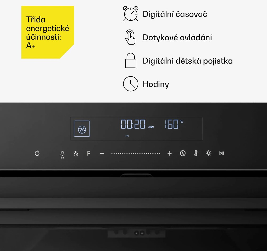 Klarstein Velaire elektrická trouba | 60 cm | Široká funkčnost | Energetická třída A+ | 3160 W