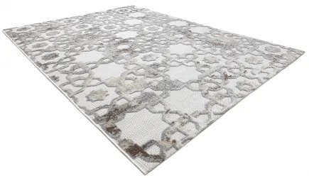 koberec Strukturální SOLE D3882 Ornament ploché tkaní béžový / šedá velikost 160x220 cm | krásné koberce cz