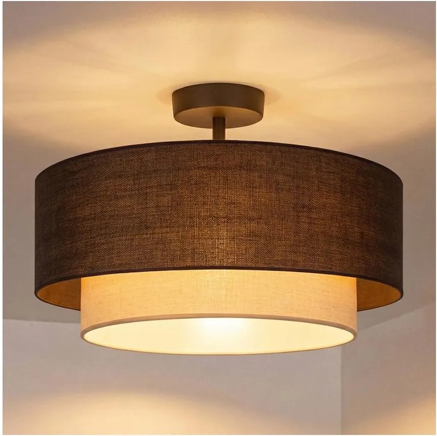 BRILAGI - LED Přisazený lustr BOHO ECO 1xE27/10W/230V pr. 40 cm hnědá/krémová