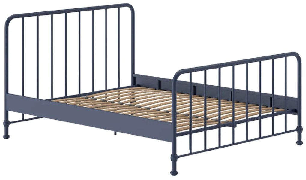OnaDnes -20% Tmavě modrá kovová postel Vipack Bronxx 160 x 200 cm