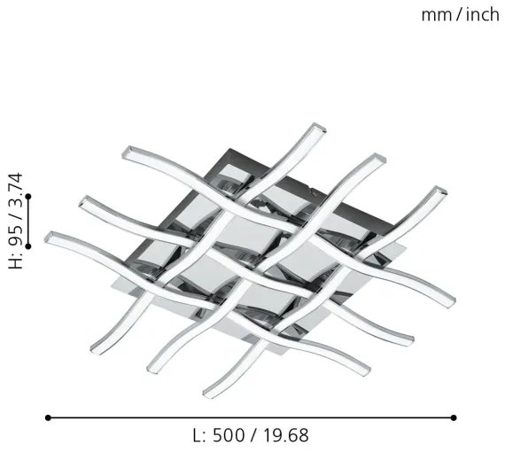 Eglo 95569 - LED stropní svítidlo LASANA 1 LED/36W/230V