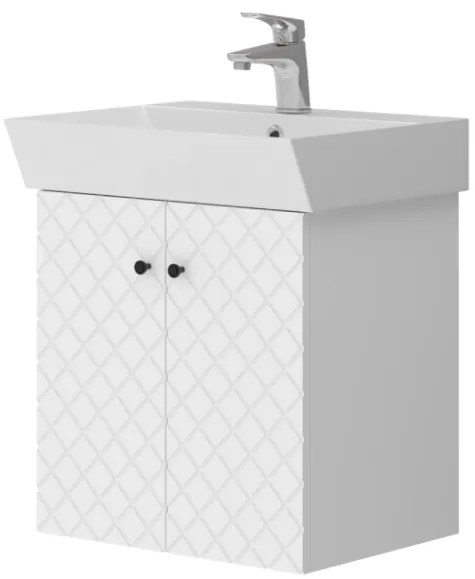 Kingsbath / Lavedo Tessera White 50 koupelnová skříňka s umyvadlem
