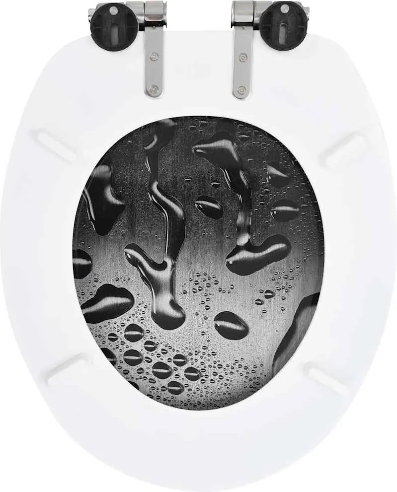 WC sedátko s funkcí pomalého sklápění 2 ks MDF motiv kapek 277001