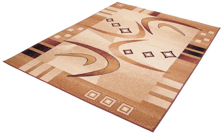 Chemex Moderní koberec Atlas - vlnky 1 - světle béžový Rozměr koberce: 120x170 cm
