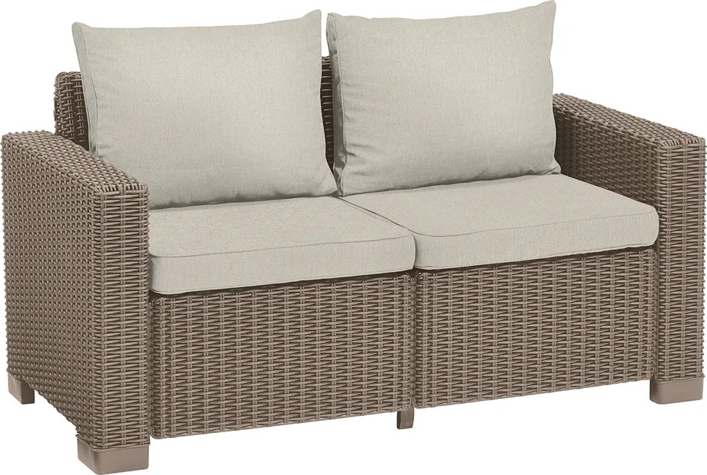 Dvoumístná zahradní pohovka KETER California Sofa- 141 x 68 x 72 cm - cappuccino / béžová