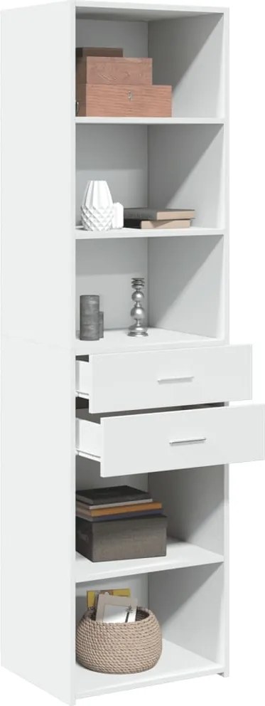 Skříň highboard bílá 50 x 42,5 x 185 cm kompozitní dřevo 3281455