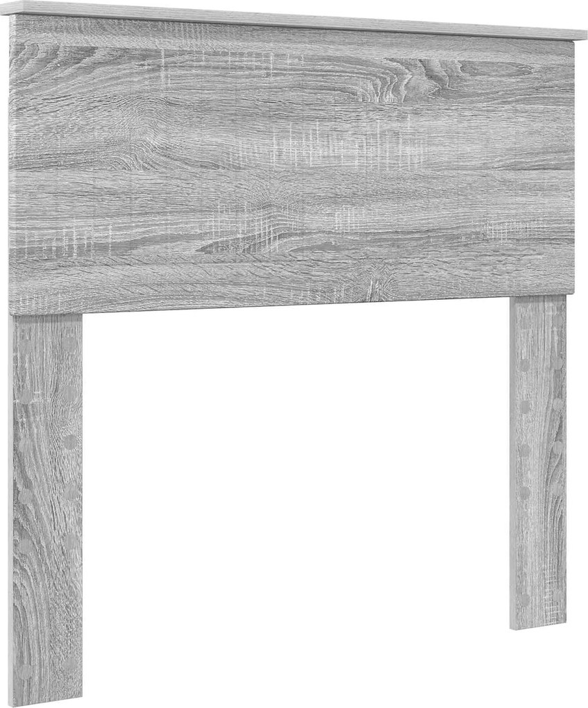 Rám postele s čelo Šedá Sonoma 90 x 190 cm Masivní borové dřevo 3410659