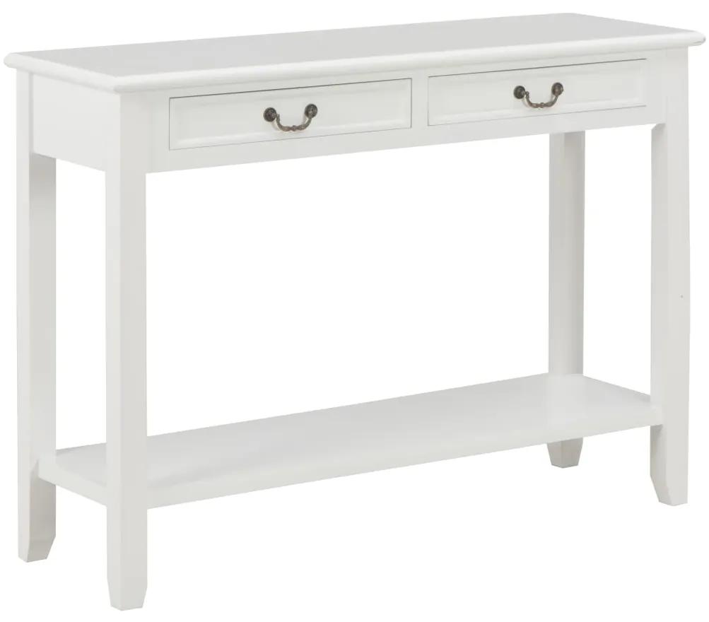 249900 vidaXL Konzolový stolek bílý 110 x 35 x 80 cm dřevo