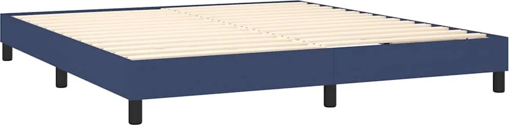 Box spring postel s matrací modrá 160x200 cm textil 3126259