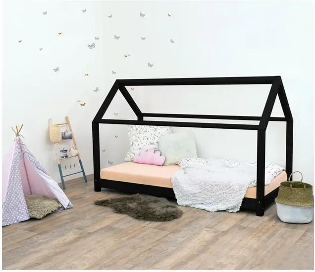 Černá dětská postel bez bočnic ze smrkového dřeva Benlemi Tery, 80 x 180 cm