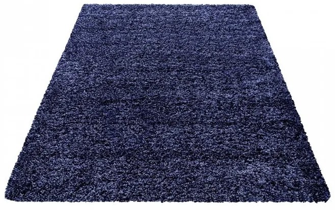 Vopi | Kusový koberec Life Shaggy 1500 navy - Kulatý průměr 120 cm