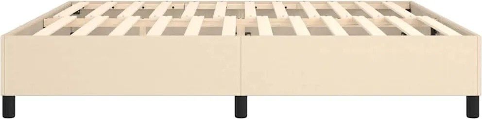 Rám postele s boxspringem krémový 200 x 200 cm textil 3120891