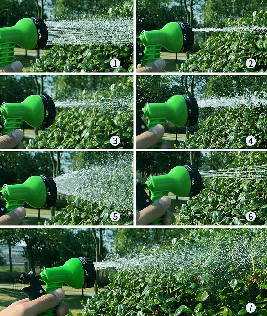 Bluegarden Bluegarden, elastická zahradní hadice 5-15 m + postřikovací pistole P20011, zelená, OGR-00116