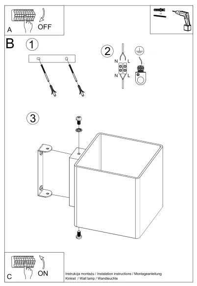 Sollux SL.0212 - Nástěnné svítidlo RICO 1xG9/40W/230V sklo/bílá