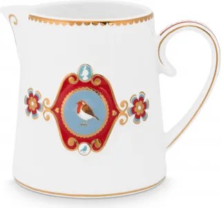 Pip Studio Love Birds Medallion porcelánový džbán 900ml,bílý (střední džbán porcelánový)